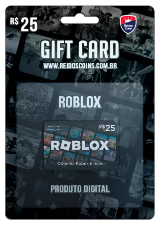 Roblox Gift Card R$ 25 - Robux com Cashback